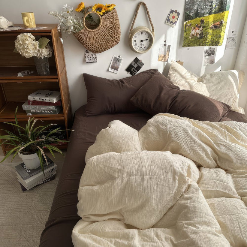 Earthy Tones Aesthetic Bedding Set - roomtery