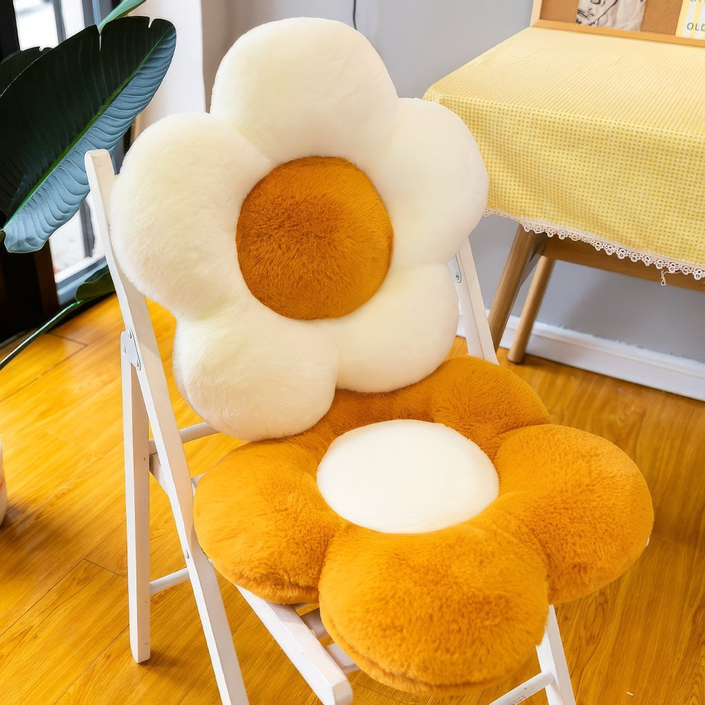 Furry Flower Fall Plush Pillow - Shop Online on roomtery