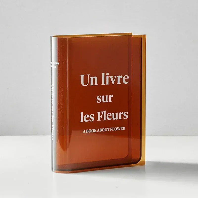 Book Shaped Colored Acrylic Flower Vasee - Shop Online on roomtery