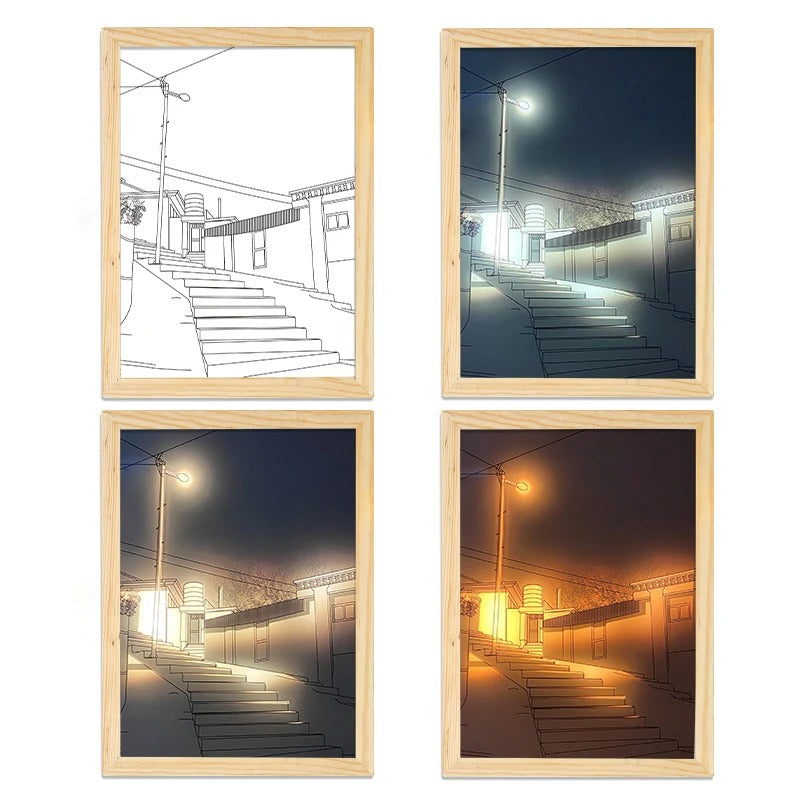 Light Painting Shadow Box Picture Frame | Sunlight Window Photo Frame ...