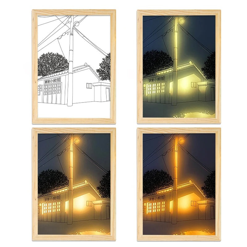 Light Painting Shadow Box Picture Frame | Sunlight Window Photo Frame ...