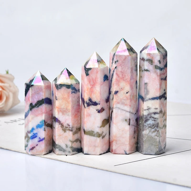 Aura Pink Zebra Crystal Tower - Shop Online on roomtery