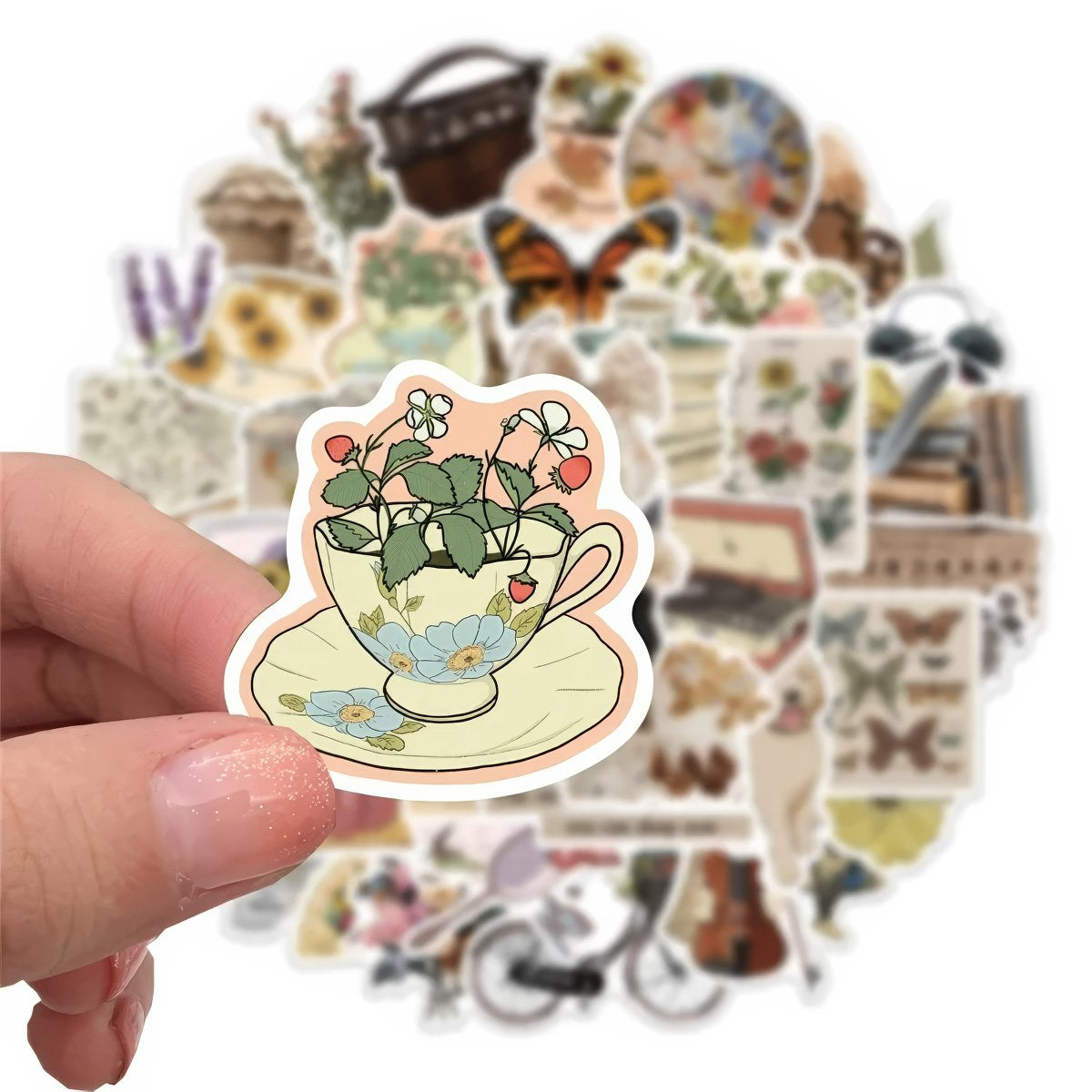 Vintage Cottagecore Aesthetic Sticker Pack