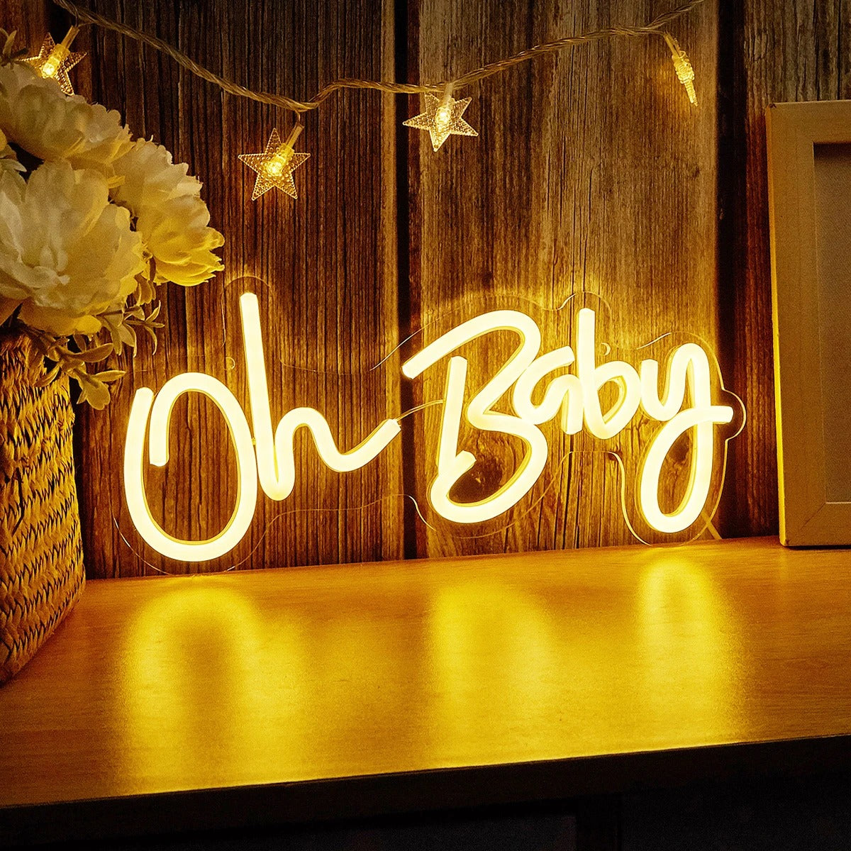 Oh Baby LED Neon Sign | Aesthetic Room Decor - roomtery