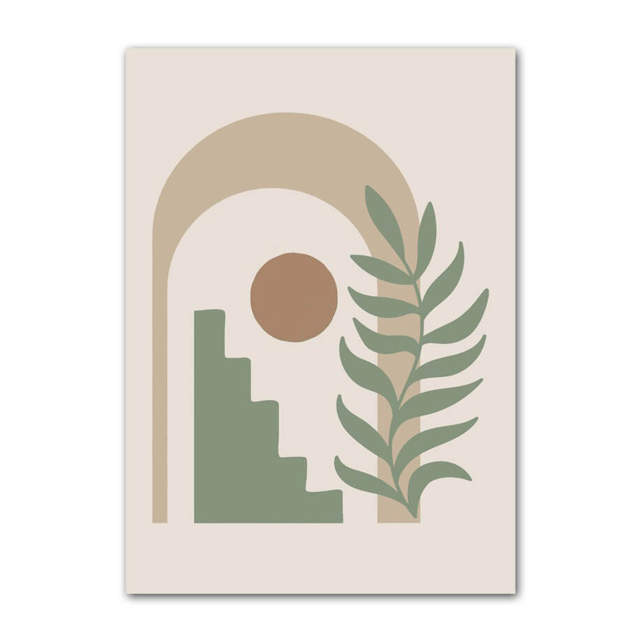 Pale Green Shapes Canvas Posters - Shop Online on roomtery