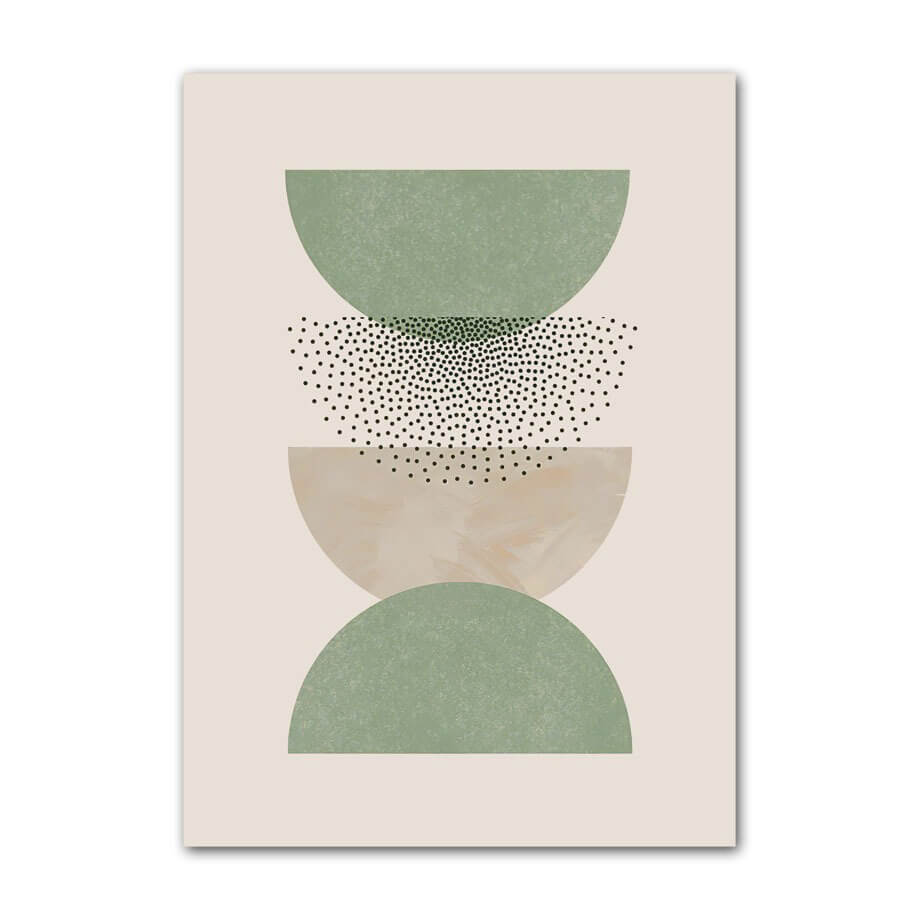 Pale Green Shapes Canvas Posters - Shop Online on roomtery