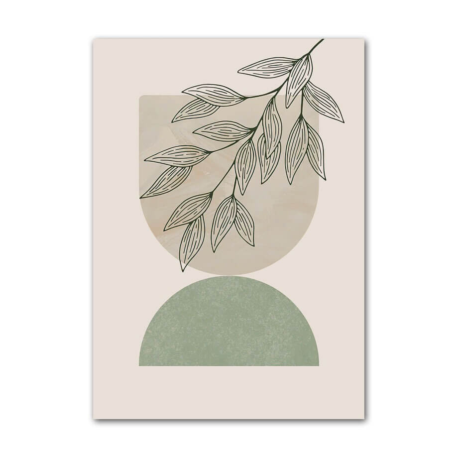 Pale Green Shapes Canvas Posters - Shop Online on roomtery