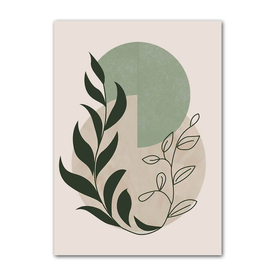 Pale Green Shapes Canvas Posters - Shop Online on roomtery