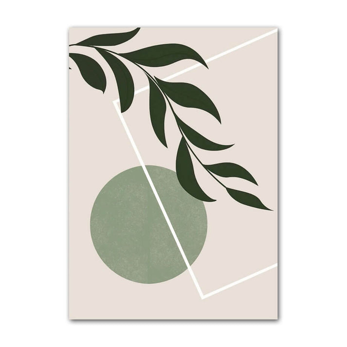 Pale Green Shapes Canvas Posters - Shop Online on roomtery
