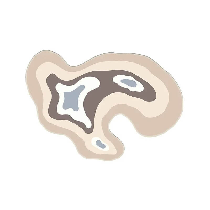 Abstract Pastel Blob Accent Rug | Aesthetic Rugs - roomtery