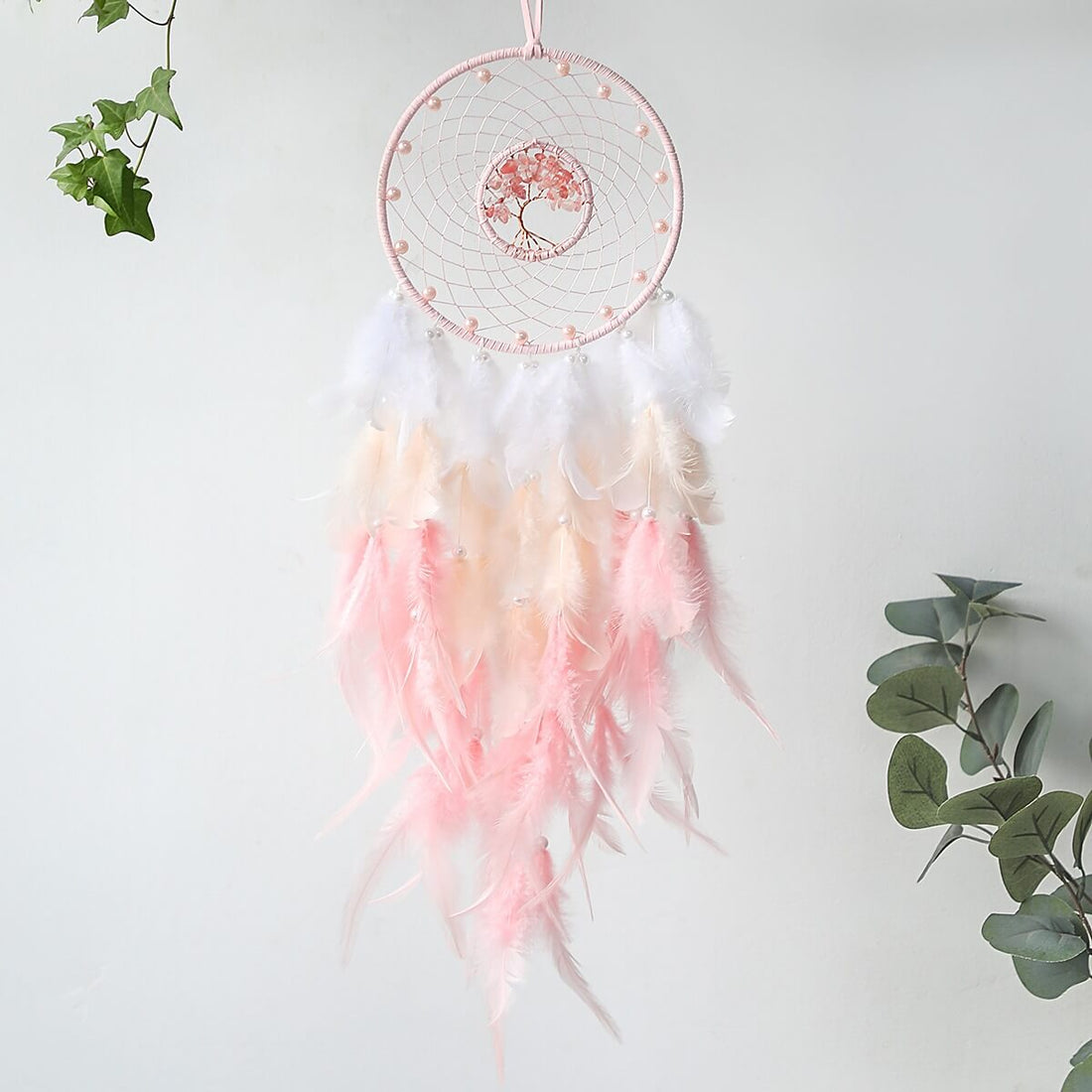 Pink Feather Dream Catcher - Shop Online on roomtery