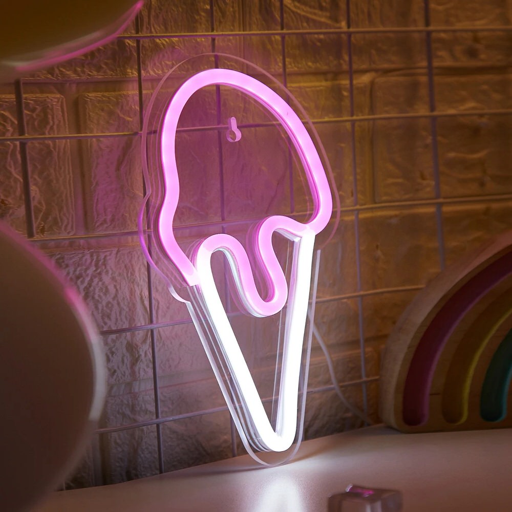 Pink Ice Cream LED Neon Sign | Aesthetic Room Decor - roomtery