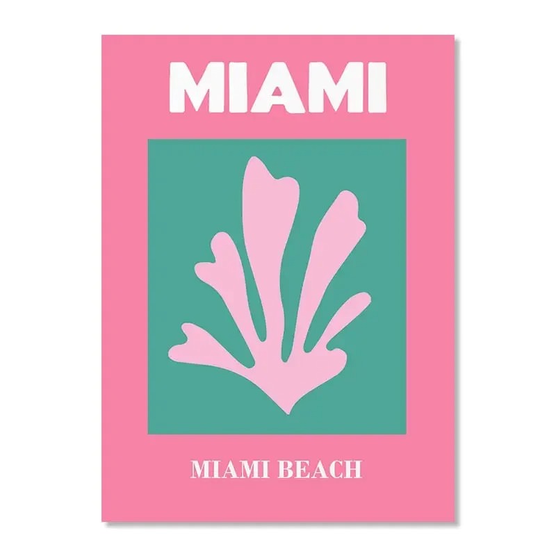 Preppy Cities Pastel Canvas Posters - Shop Online on roomtery