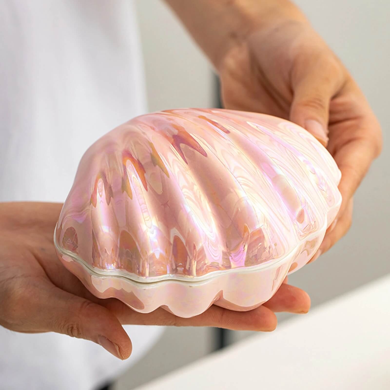 Clam Shell Ceramic Jewelry Storage - Shop Online on roomtery