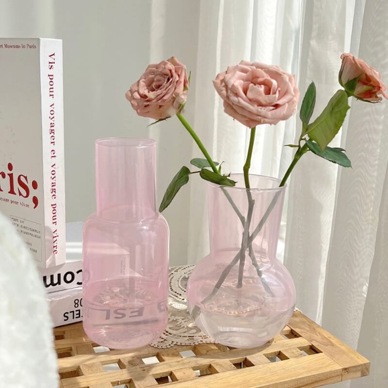 Simple Flask Glass Vase - Shop Online on roomtery Simple Flask Glass Vase - Shop Online on roomtery