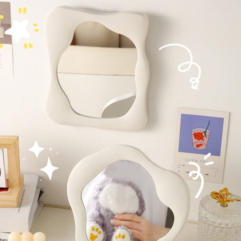 Squiggly Makeup Mirror | Aesthetic Room Desk Decor - roomtery