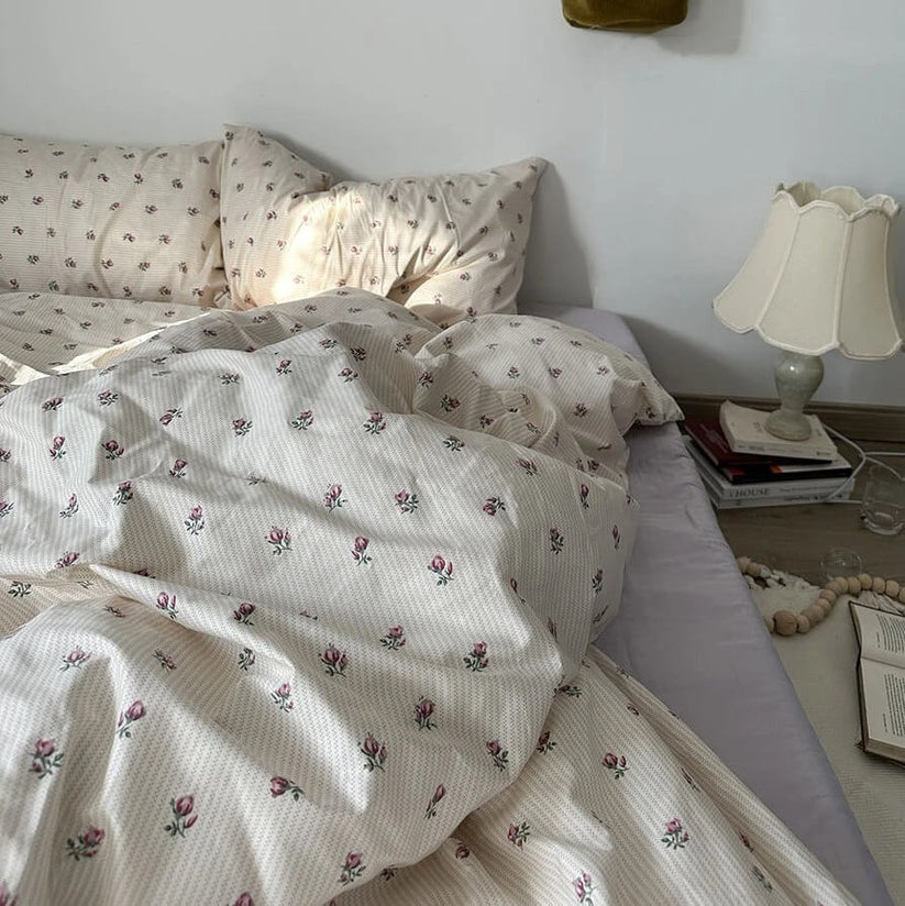 Vintage Grandmacore Floral Print Bedding Set Vintage Aesthetic