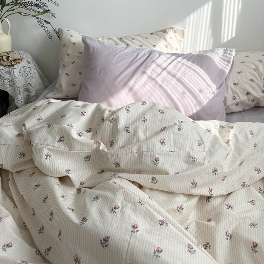 Vintage Grandmacore Floral Print Bedding Set Vintage Aesthetic