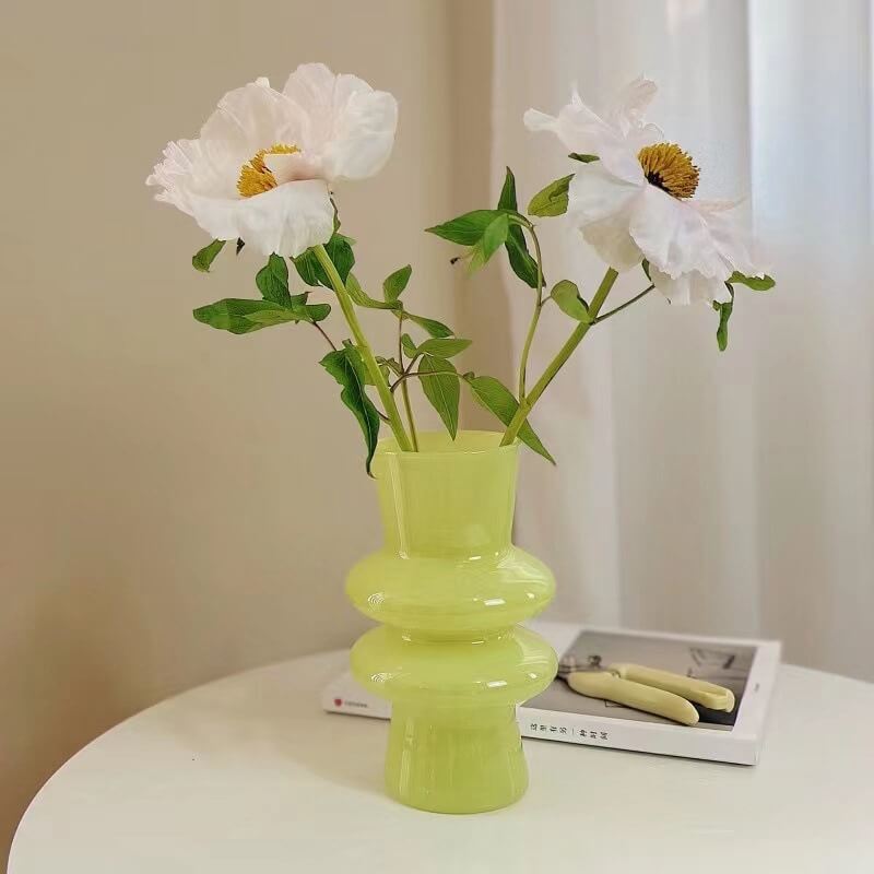 Wavy Glass Flower Vase - Shop Online on roomtery