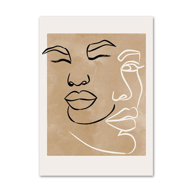 Lines and Faces Gallery Wall Canvas Posters - Shop Online on roomtery
