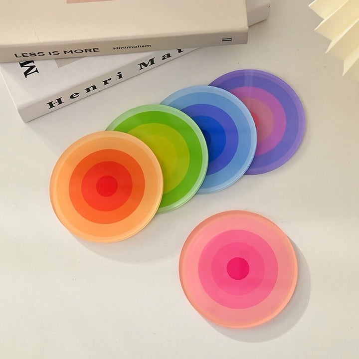 Round Gradient Acrylic Coaster - Shop Online on roomtery