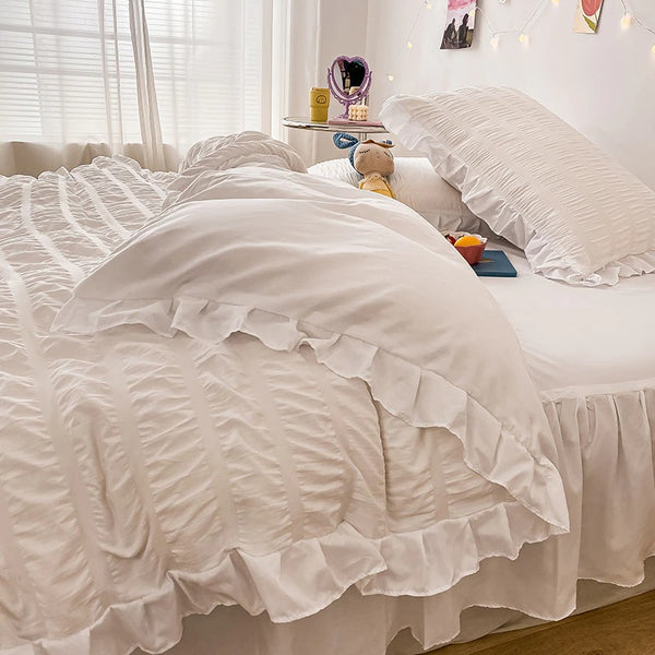 Ribbed Softie Bedding Set | Soft Girl Aesthetic Bedding - roomtery