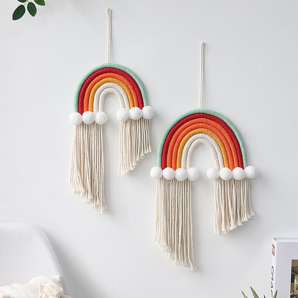 Macrame Rainbow Wall Decor - Shop Online on roomtery