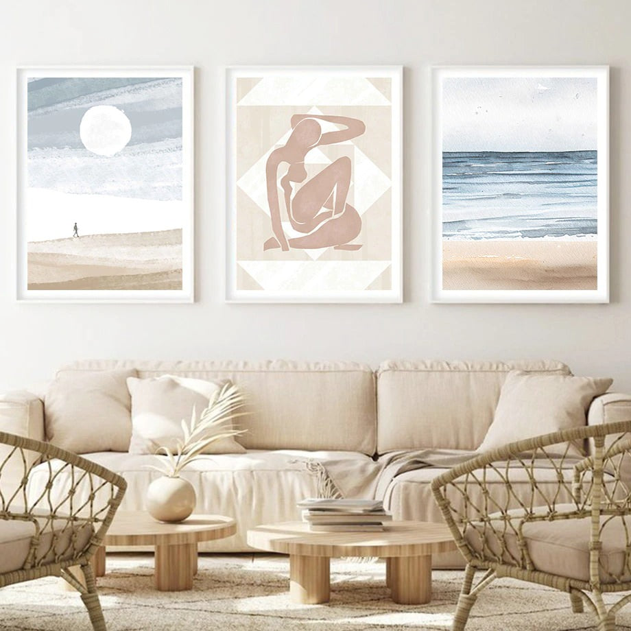 Boho Watercolor Art Canvas Posters - Shop Online on roomtery