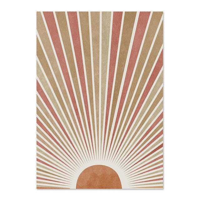 Boho Sun & Moon Canvas Posters - Shop Online on roomtery