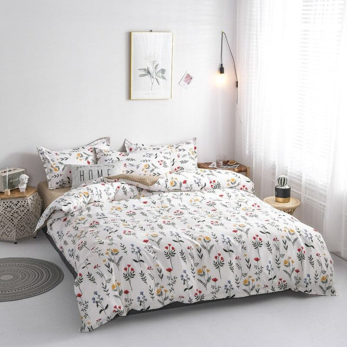 Fresh Floral Bedding Set | Cottagecore Aesthetic Bedding - roomtery