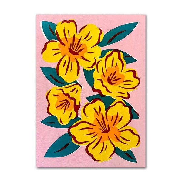 Bright Watercolor Floral Canvas Posters - Shop Online on roomtery