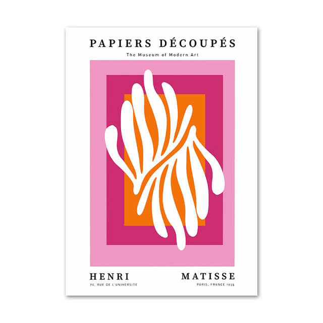 Bright Pink Art Collage Canvas Posters - Shop Online on roomtery