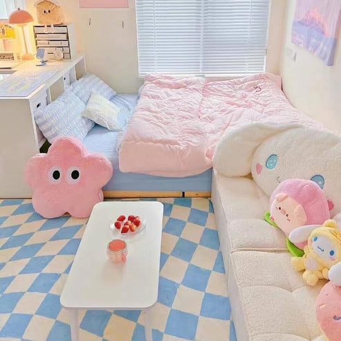 Pastel Curvy Checker Carpet - Shop Online on roomtery