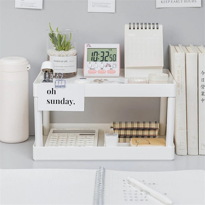 Stackable Desktop Shelf Organizer | Aesthetic Room Desk Decor - roomtery