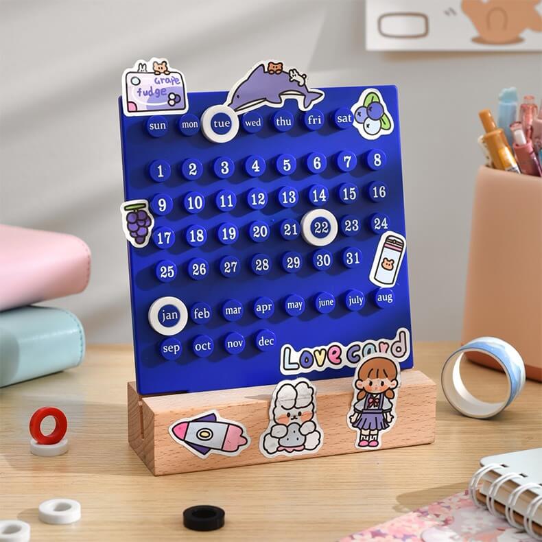 Kawaii Table Top Calendar - Shop Online on roomtery