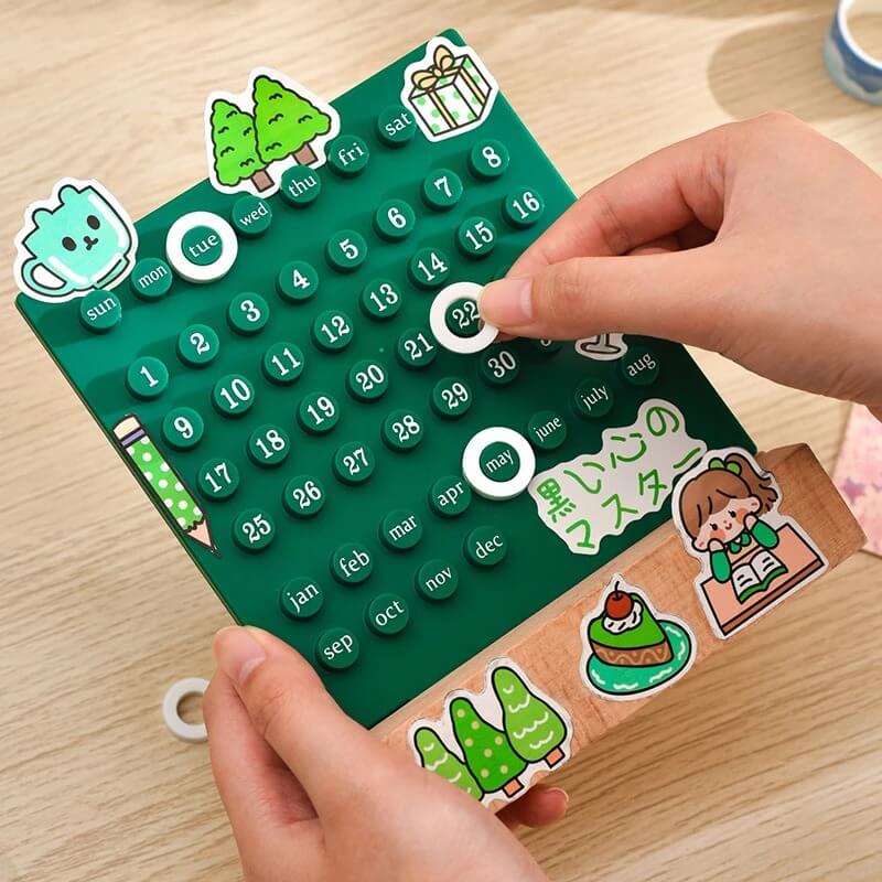 Kawaii Table Top Calendar - Shop Online on roomtery
