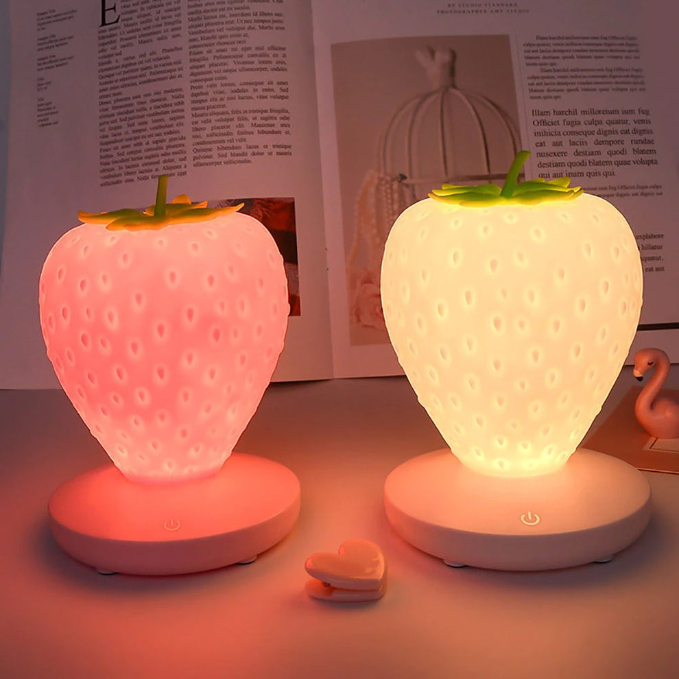 Kawaii Strawberry Night Light - Shop Online on roomtery