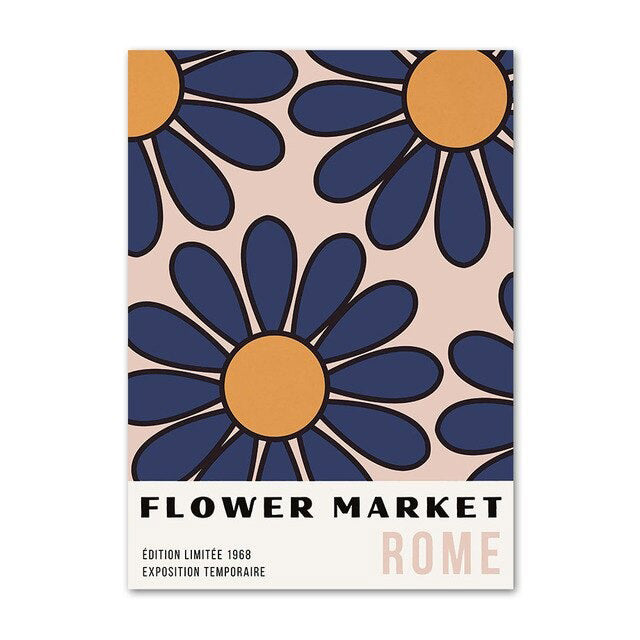 Blue & Yellow Themed Art Gallery Wall Canvas Posters - Shop Online on ...