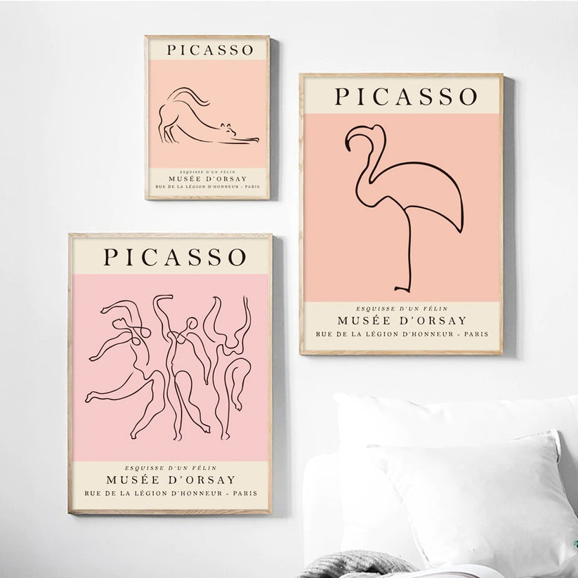 Colored Picasso Outlines Canvas Posters - Shop Online on roomtery