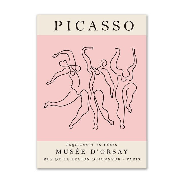 Colored Picasso Outlines Canvas Posters - Shop Online on roomtery