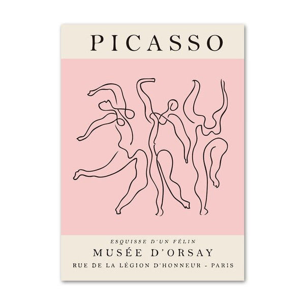 Colored Picasso Outlines Canvas Posters - Shop Online on roomtery