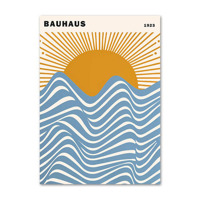 Pale Orange & Blue Gallery Wall Canvas Posters - Shop Online on roomtery