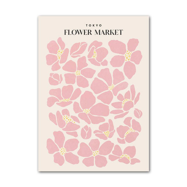 Pastel Flower Market Canvas Posters - Shop Online on roomtery