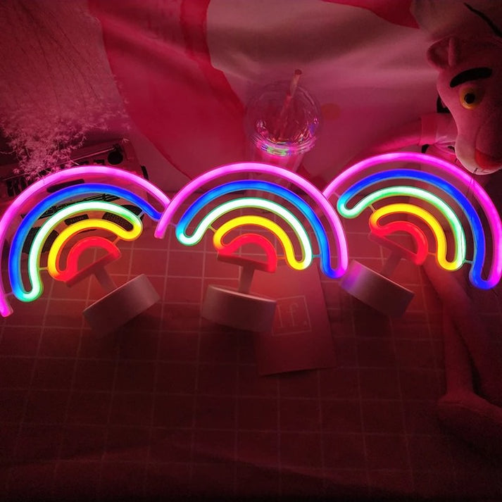 Rainbow Table Neon Sign - Shop Online on roomtery