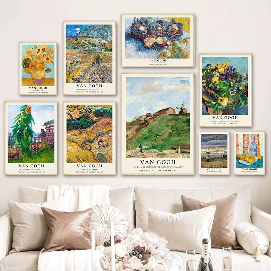 Van Gogh Art Gallery Wall Canvas Posters - Shop Online on roomtery