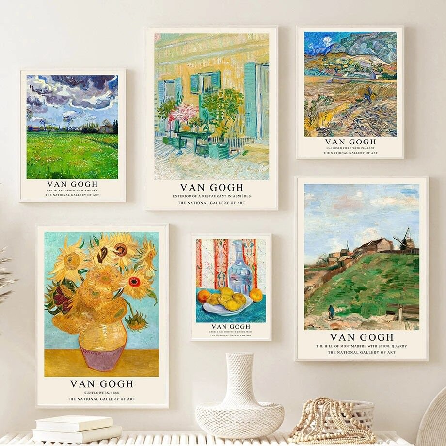 Van Gogh Art Gallery Wall Canvas Posters - Shop Online on roomtery