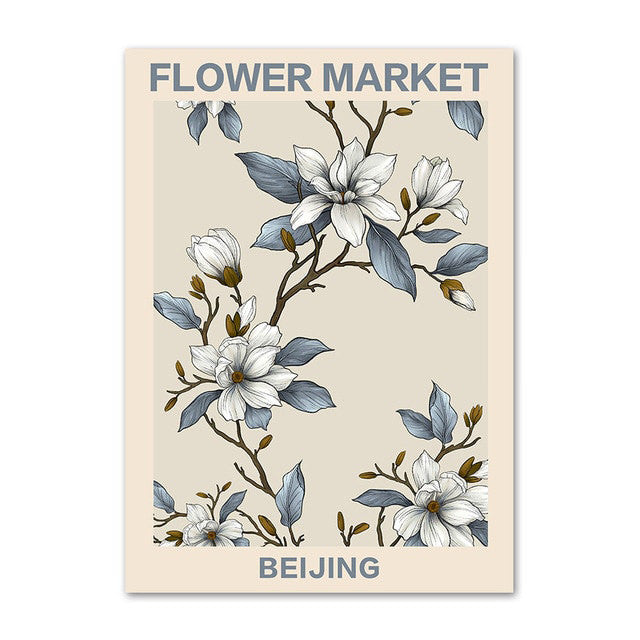 Vintage Pale Floral Art Canvas Posters - Shop Online on roomtery