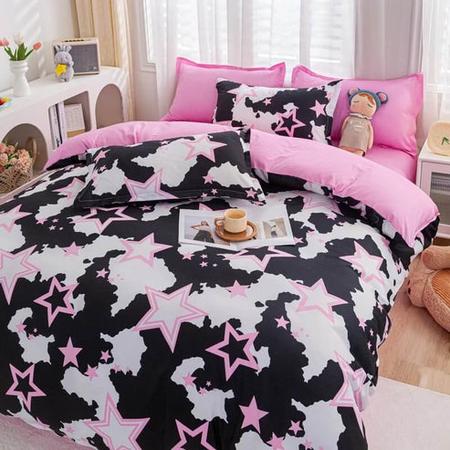 Y2K Stars Bedding Set | Y2K Aesthetic Bedding - roomtery